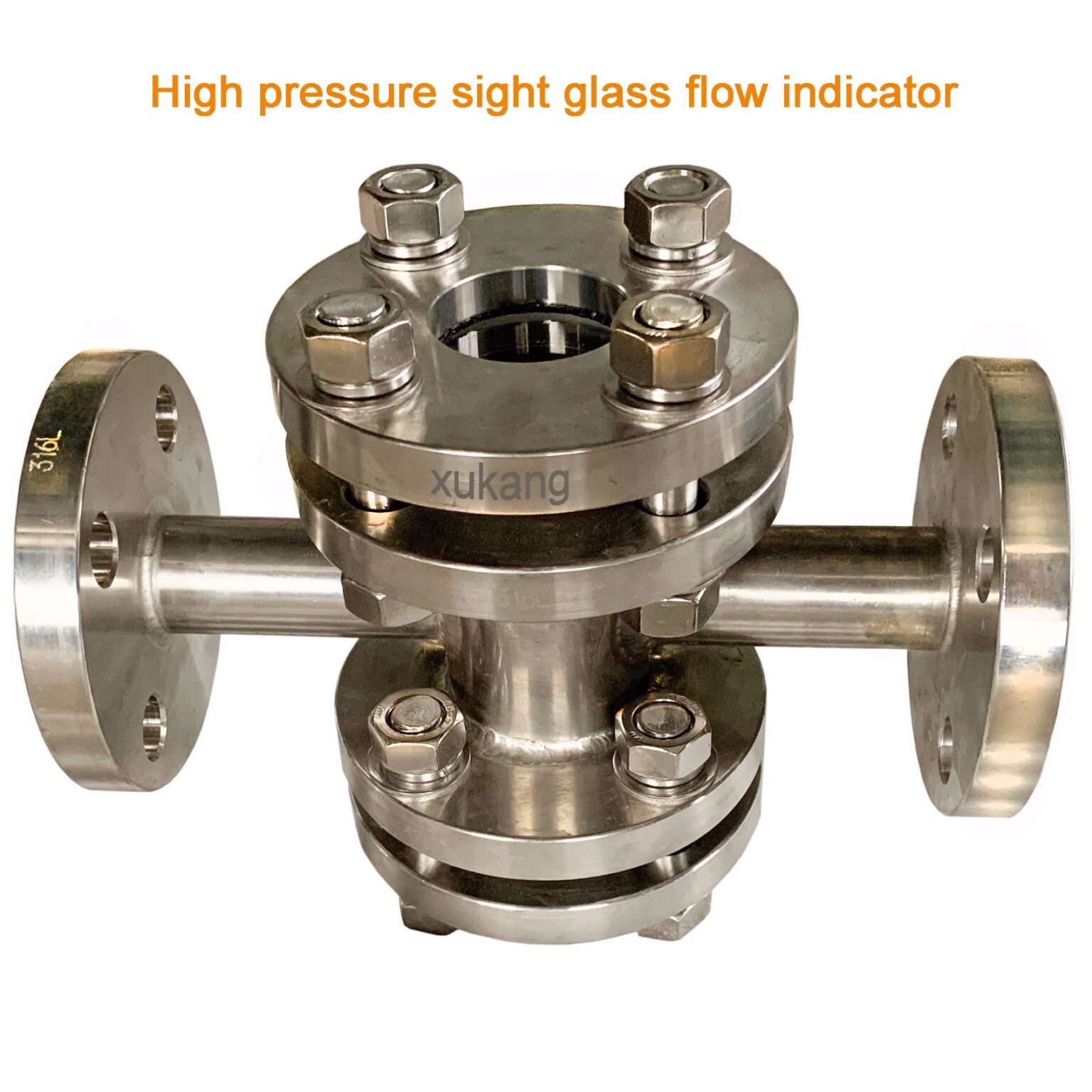 Pipe Fittings Cross Welded Tubular Sight Glass Flow Indicatorlevel gauge