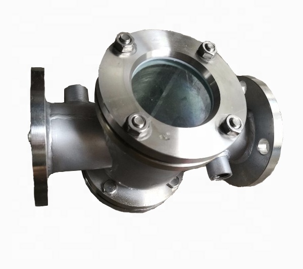 Stainless steel straight through jacket heat preservation sight glass ...